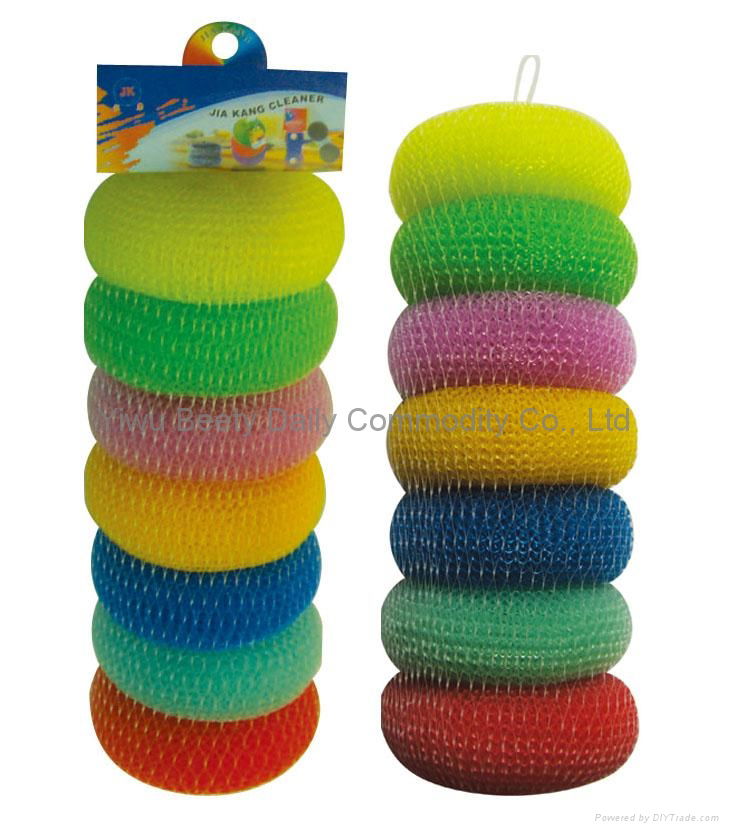 7PK Plastic Pot Scourer In Mesh Bag - WQ1003 - YWBC (China Manufacturer ...