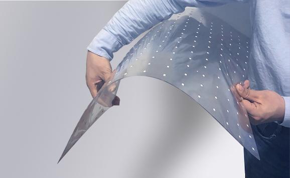 20mm invisible film glass adhesive led video screen for media facade ...