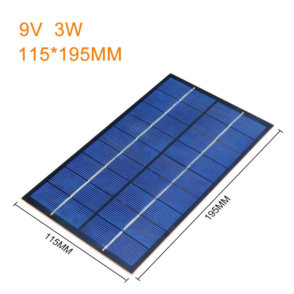 3W 9V PET Solar Panel 115X195X3mm - KE-P3-2 - SOLARPARTS (China ...