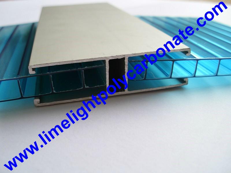 8mm aluminium H profile pc sheet profiles polycarbonate sheet profile ...